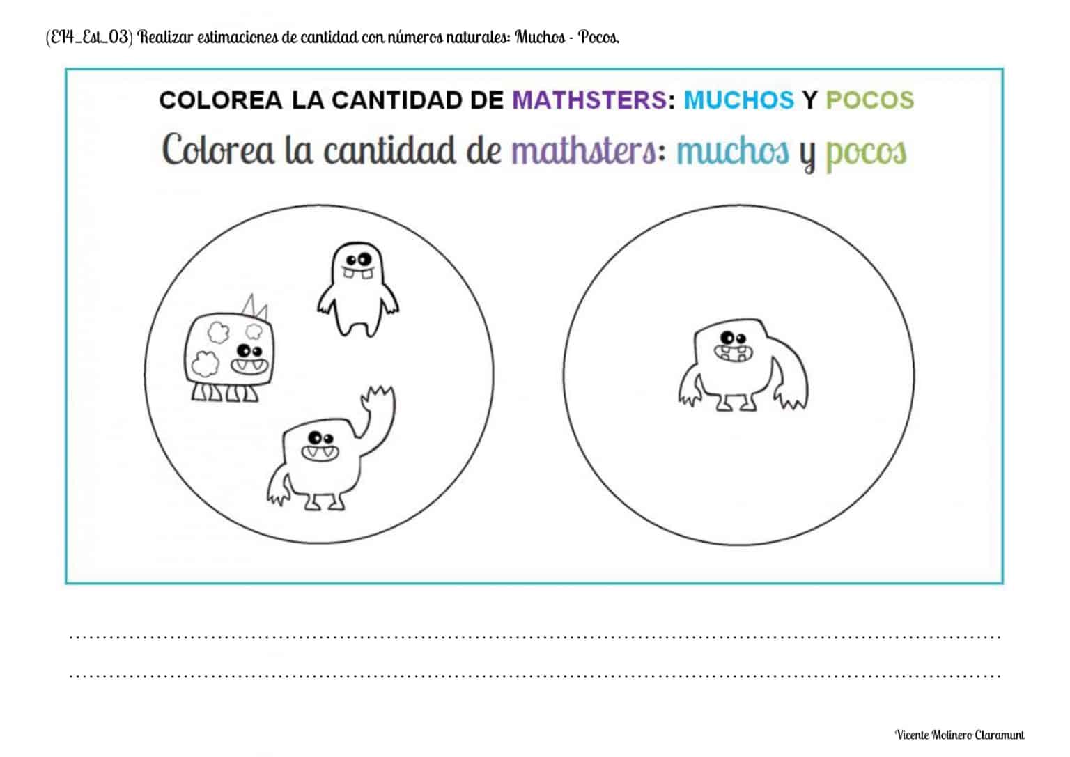 💙 ESTIMACIONES DE CANTIDAD 💙 Educación Infantil 4 años