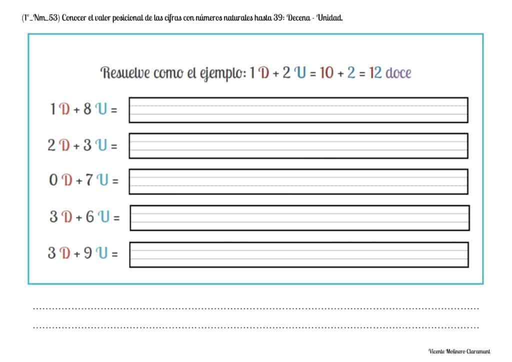 💙 NÚMEROS DEL 30 AL 40 💙 Primero de Educación Primaria (6 años)