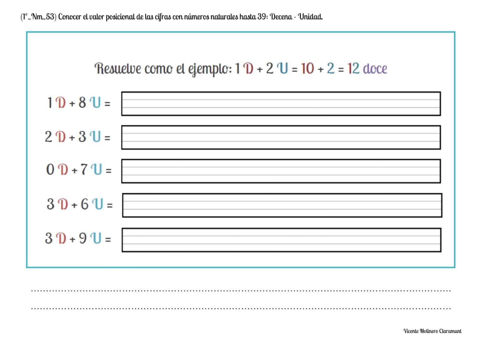 💙 NÚMEROS DEL 30 AL 40 💙 Primero de Educación Primaria (6 años)