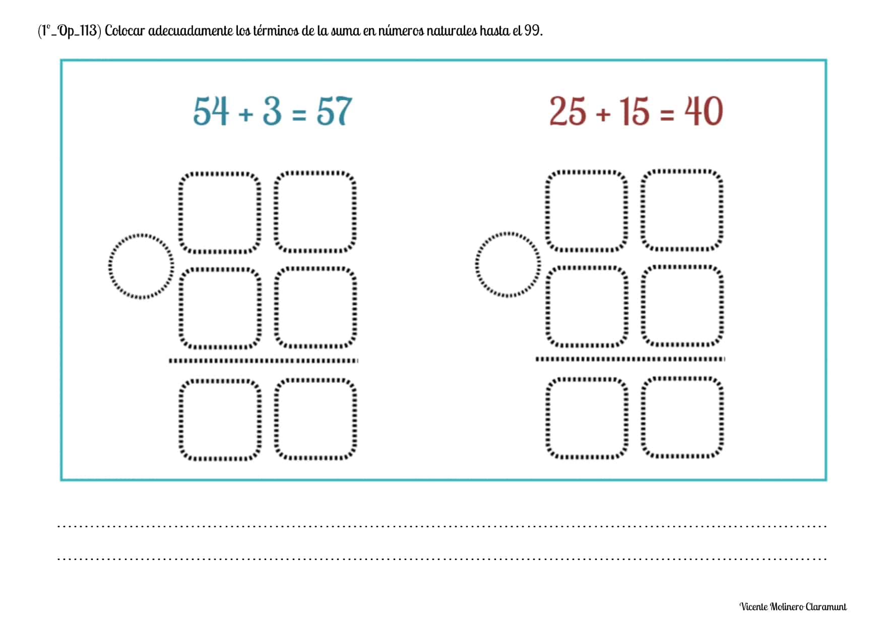 💙 SUMAR DEL 0 AL 99 💙 Primero de Educación Primaria (6 años)