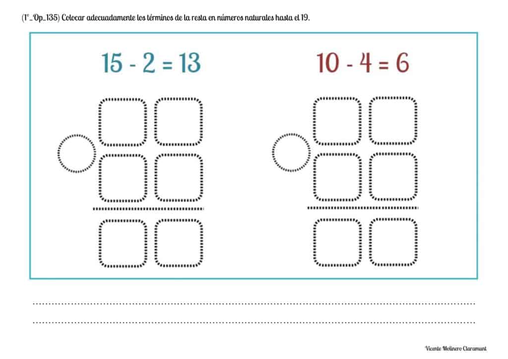 📚 Restar del 0 al 20 📚 1º Educación Primaria