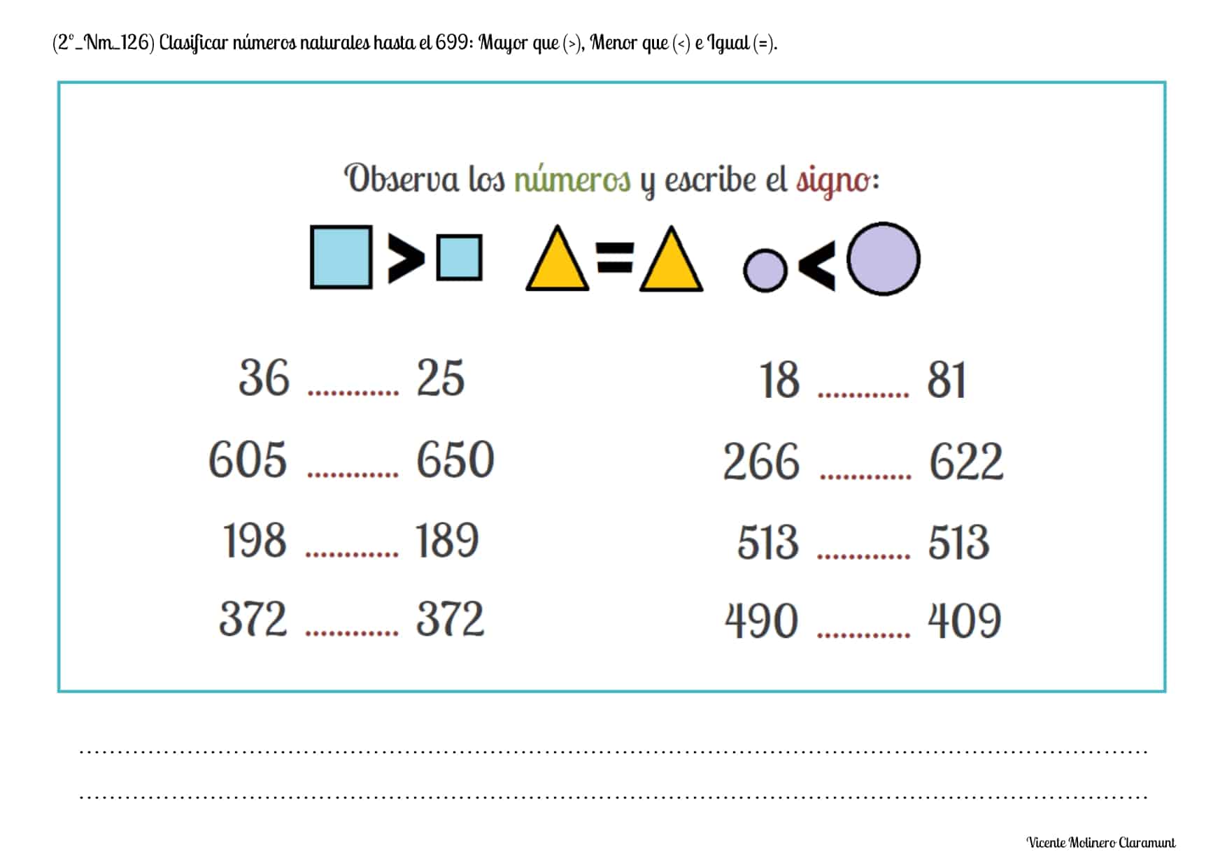 💙 NÚMEROS DE 600 A 699 💙 Segundo de Educación Primaria (7 años)
