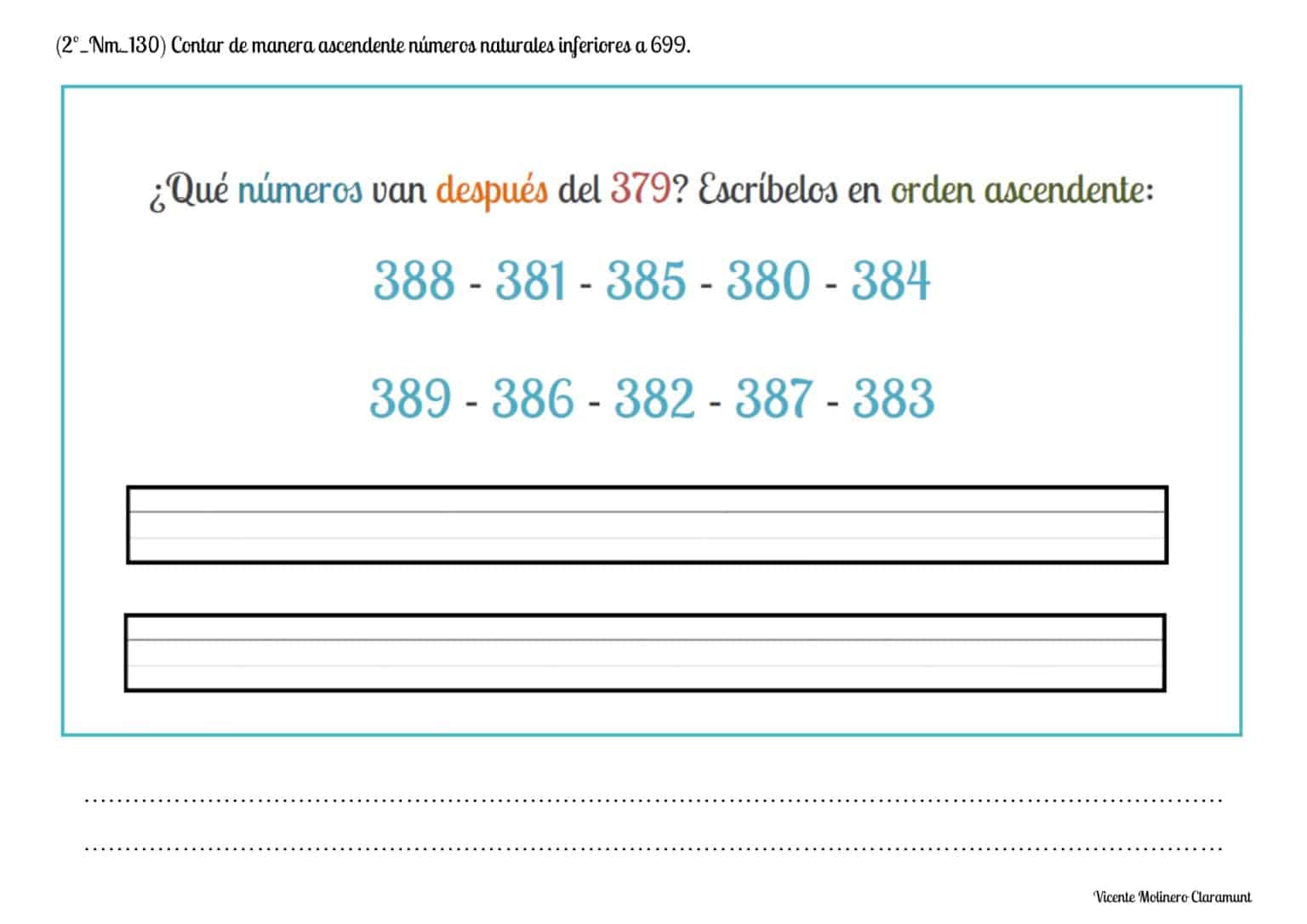 💙 NÚMEROS DE 600 A 699 💙 Segundo de Educación Primaria (7 años)