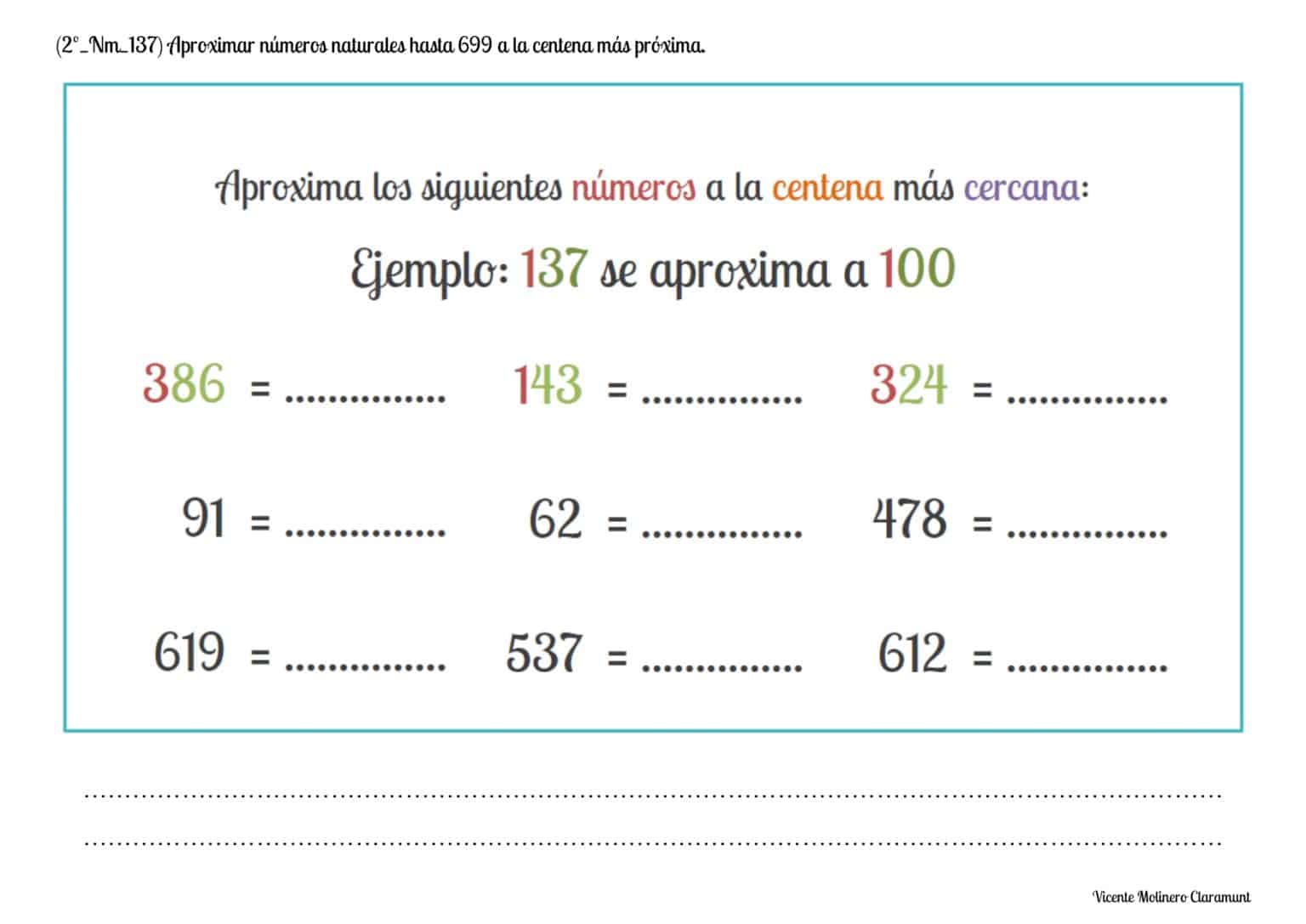 💙 NÚMEROS DE 600 A 699 💙 Segundo de Educación Primaria (7 años)