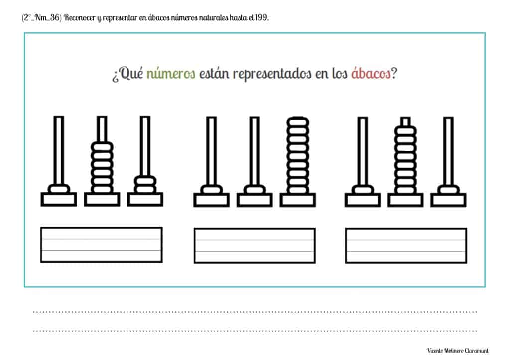 💙 NÚMEROS DE 100 A 199 💙 Segundo de Educación Primaria (7 años)