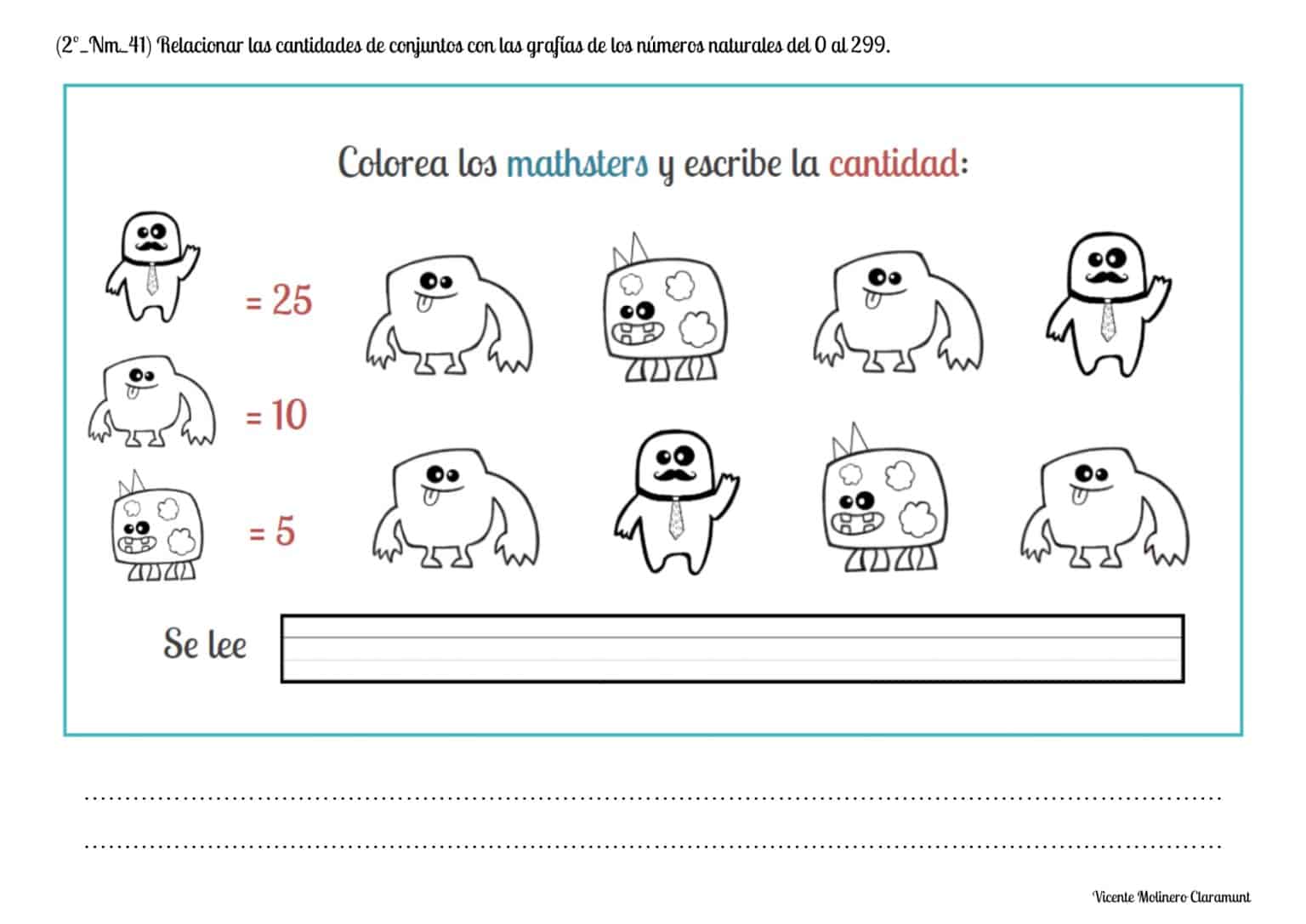 💙 NÚMEROS DE 200 A 299 💙 Segundo de Educación Primaria (7 años)