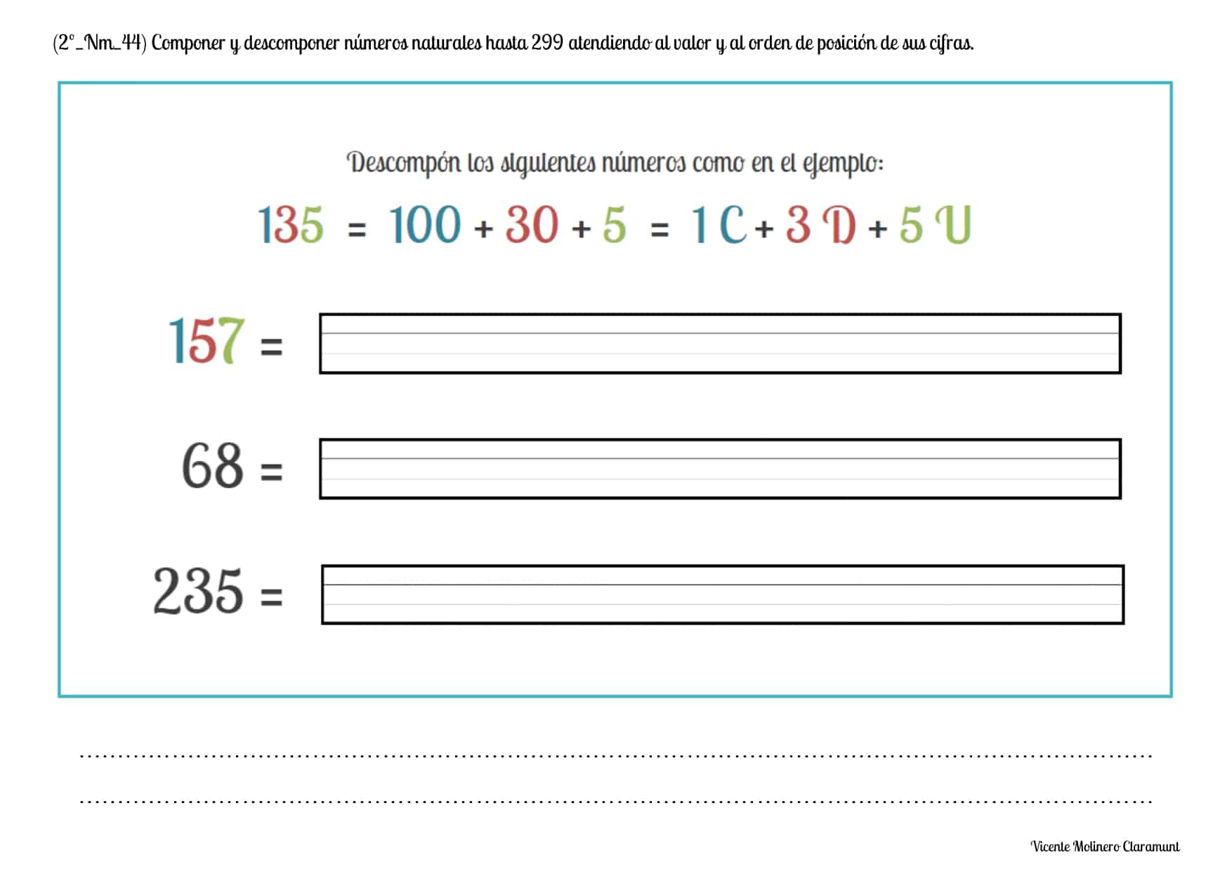 📚 Números del 200 al 300 📚 2º Educación Primaria