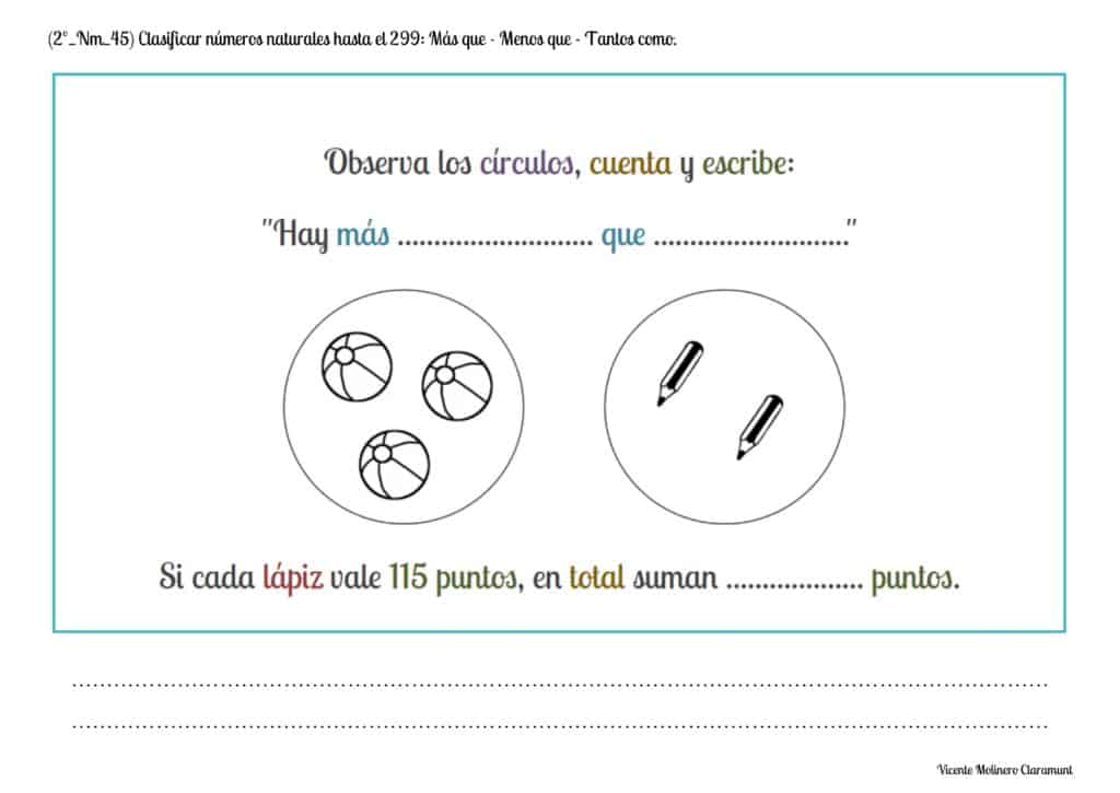💙 NÚMEROS DE 200 A 299 💙 Segundo de Educación Primaria (7 años)