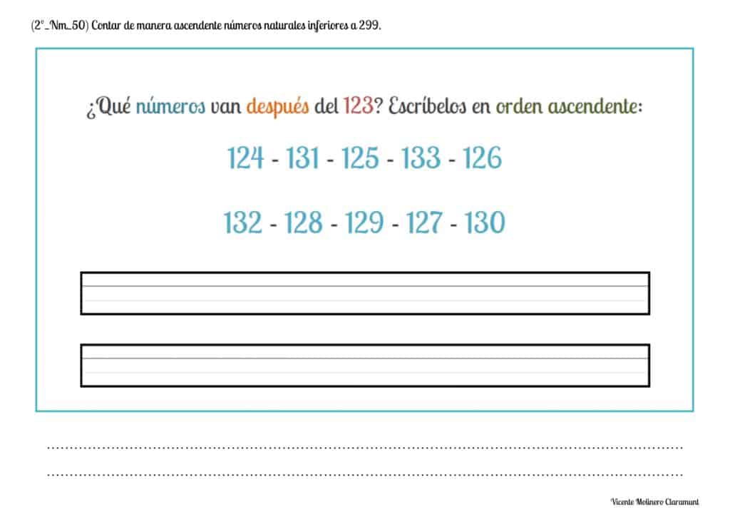 💙 NÚMEROS DE 200 A 299 💙 Segundo de Educación Primaria (7 años)