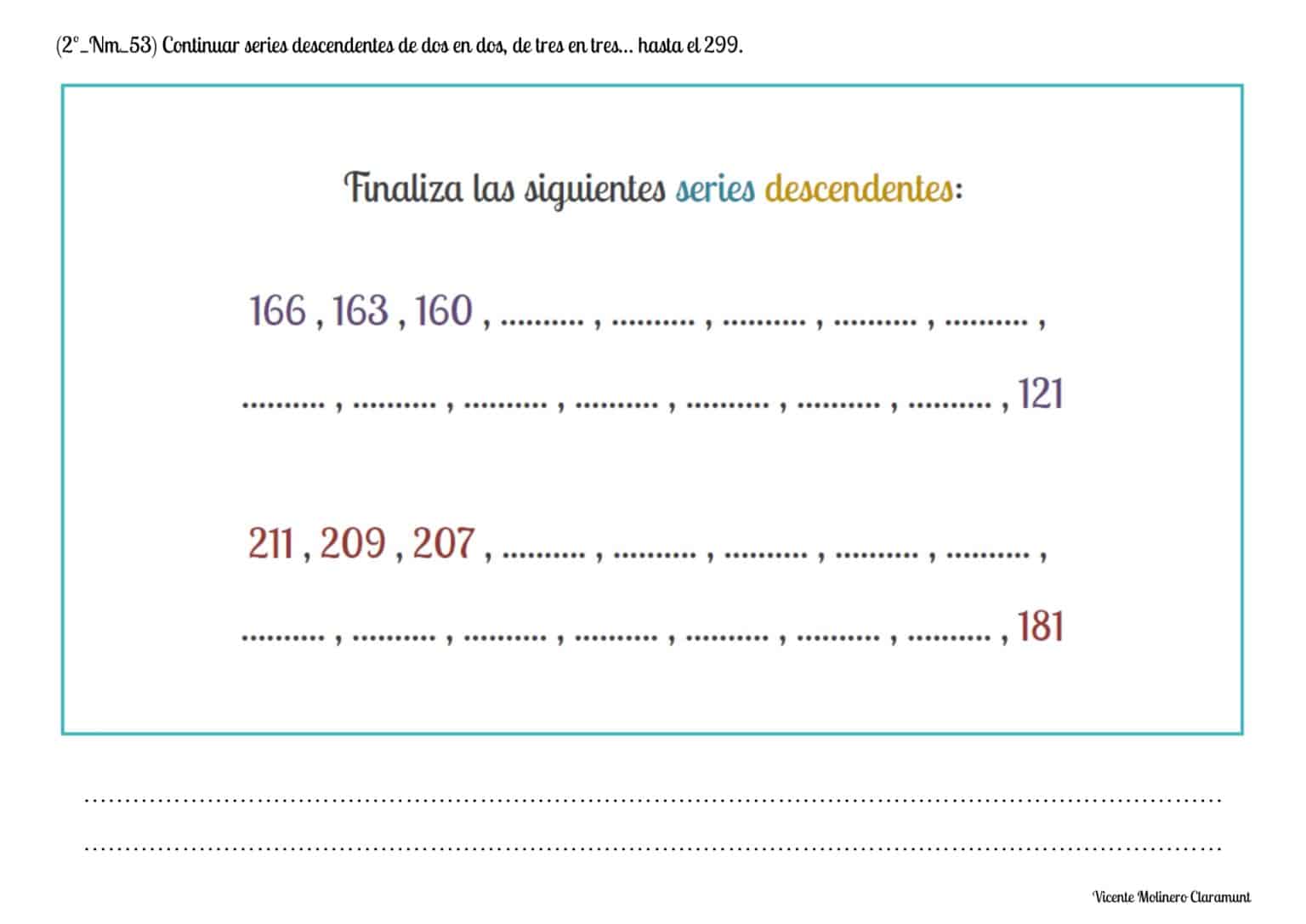 📚 Números del 200 al 300 📚 2º Educación Primaria