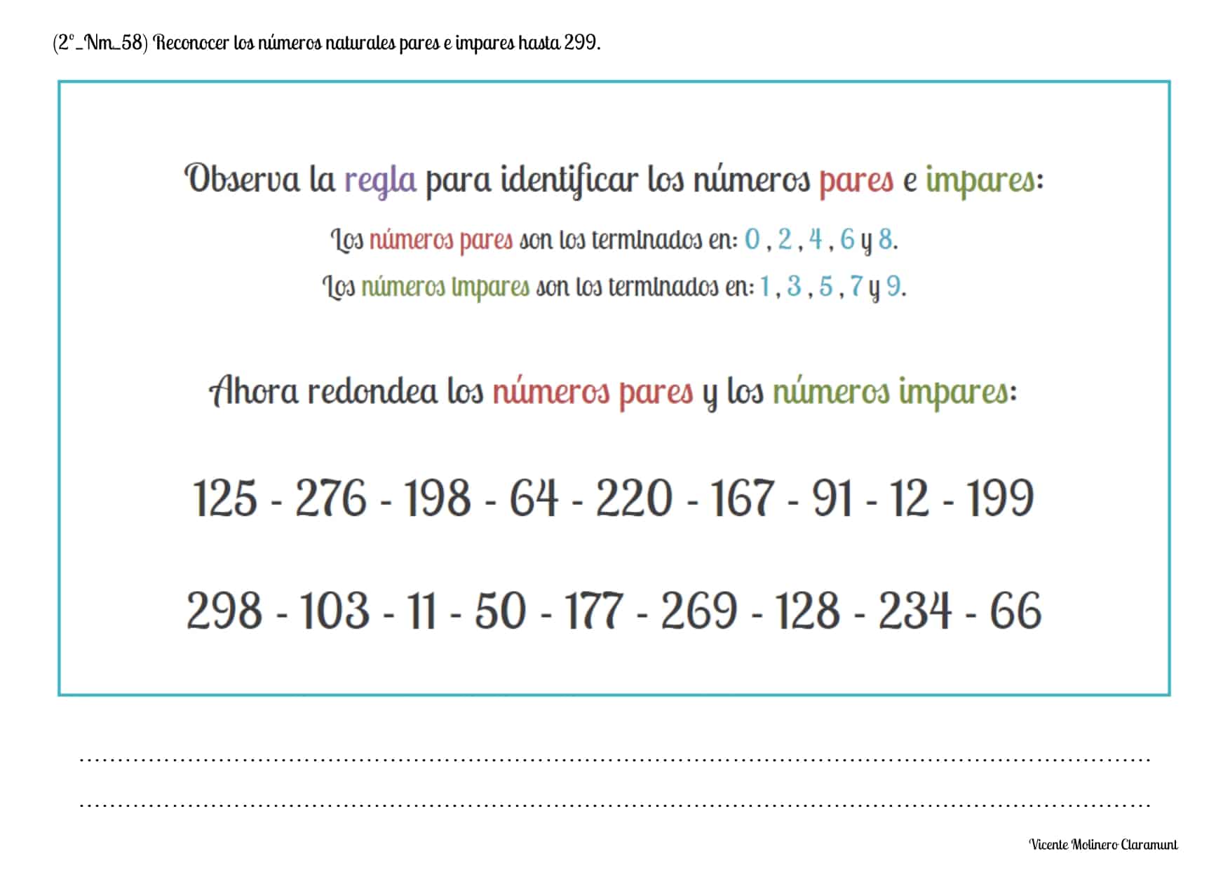 📚 Números del 200 al 300 📚 2º Educación Primaria