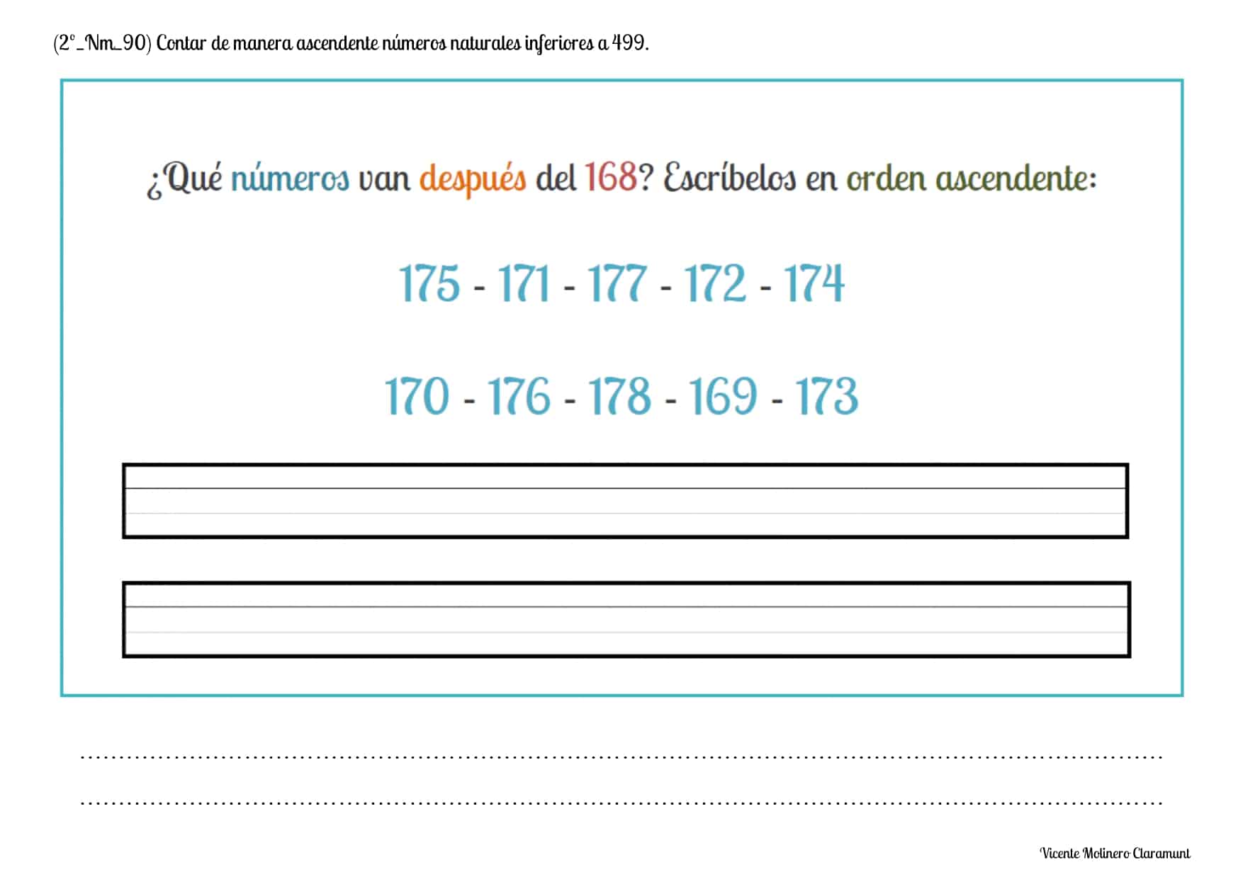 Numeros de 400 al 499 numeros entre PowerPoint Spanish resources ...