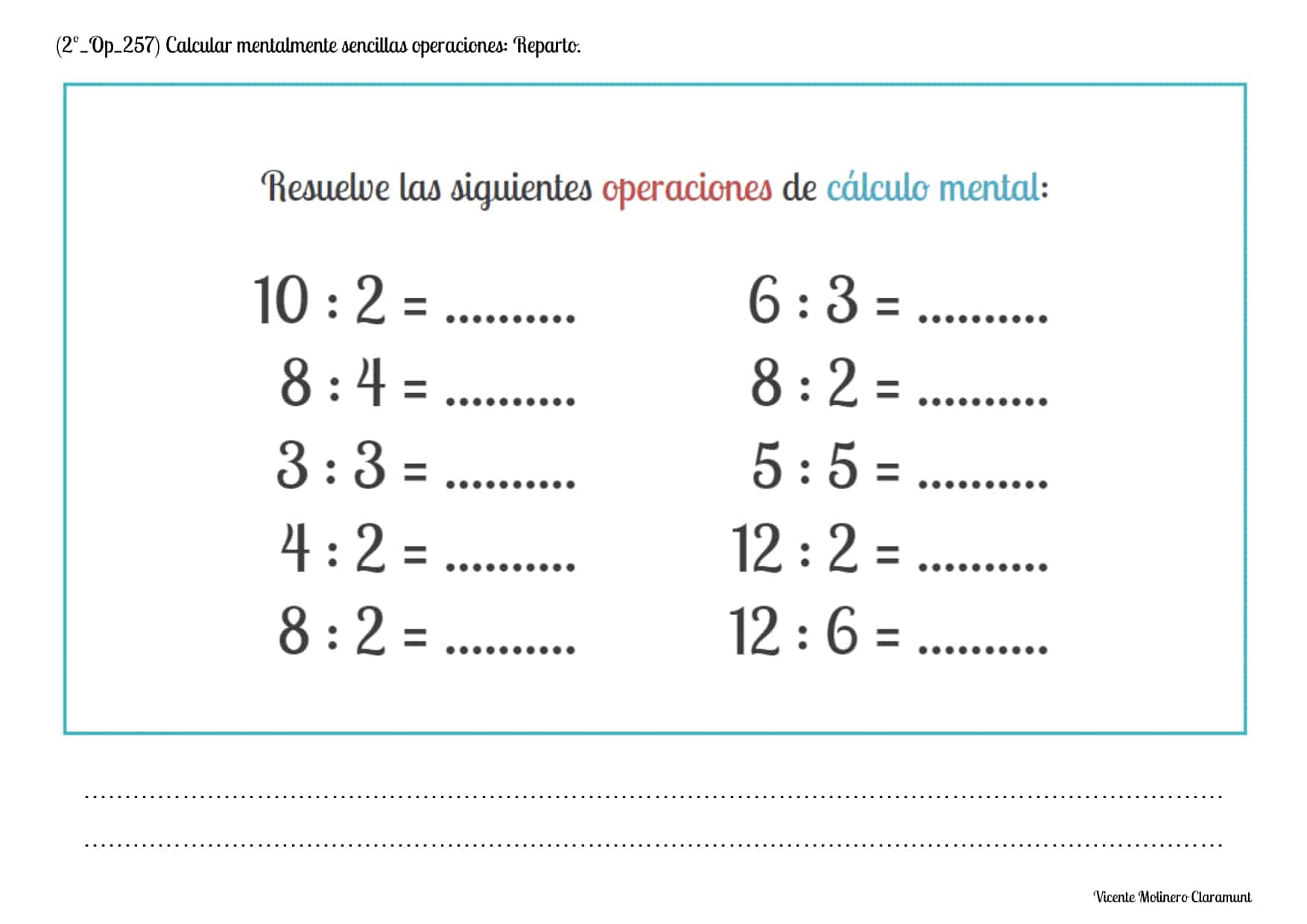 📚 Aprender a Dividir 📚 2º Educación Primaria