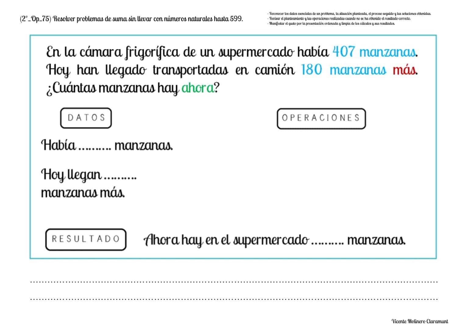 🔢 Problemas de Suma Sin Llevar hasta 999 🔢 Ejercicios PDF