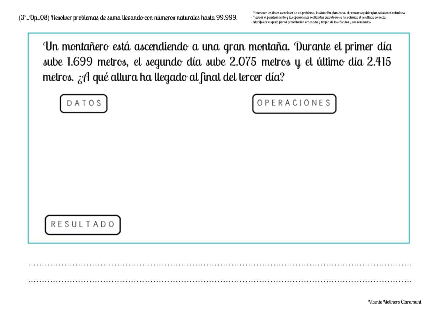 🔢 Problemas de Suma Sin Llevar hasta 999 🔢 Ejercicios PDF