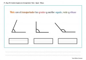 💙 ÁNGULOS 💙 Cuarto Educación Primaria (9 años)