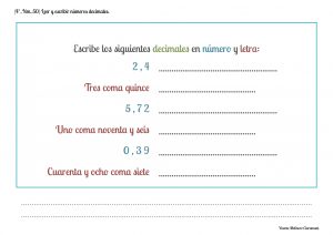 🔢 Aprender Números Decimales 🔢 Actividades y Ejercicios 2024