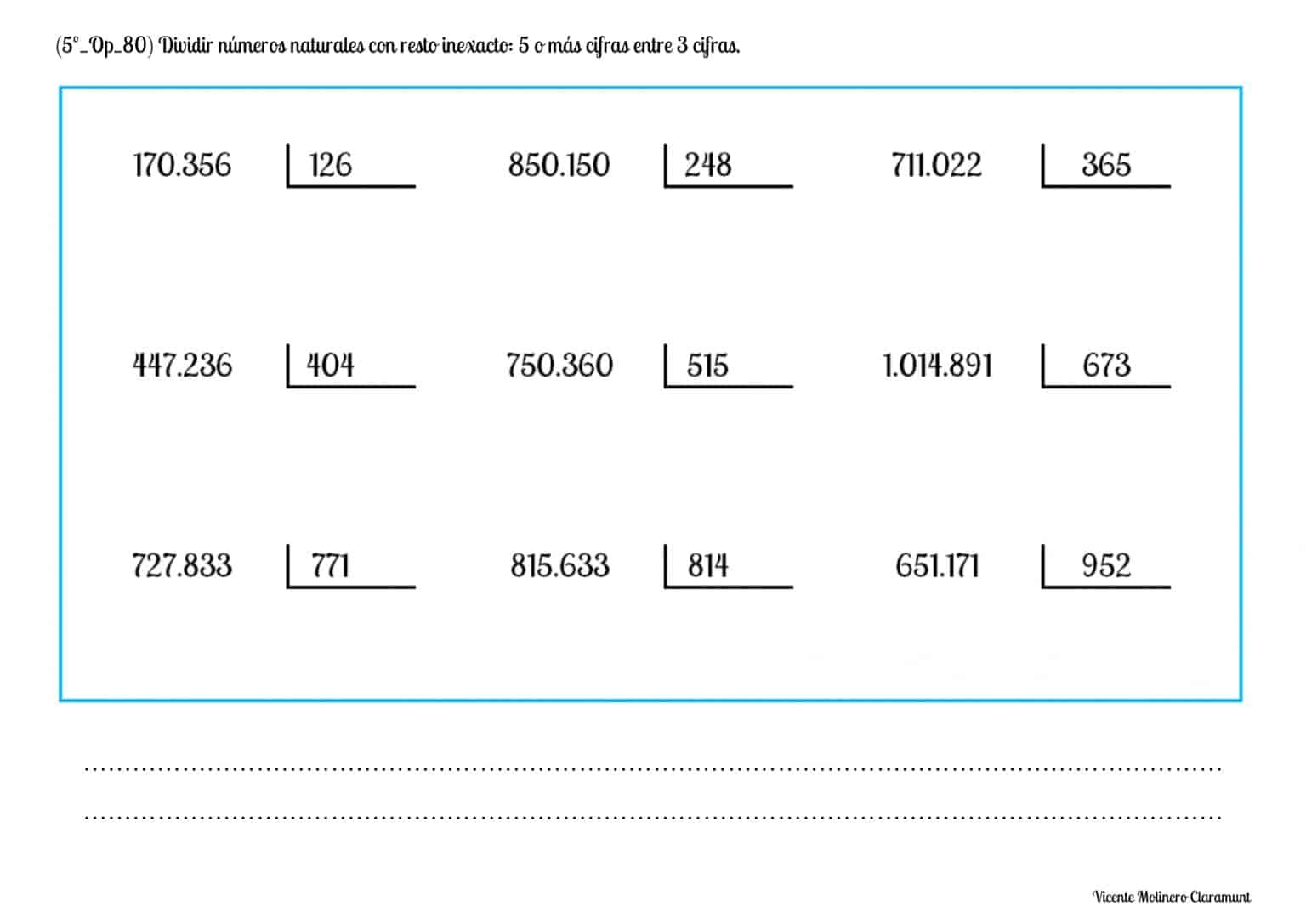 🔢 Aprender a Dividir 🔢 Actividades y Ejercicios 2024