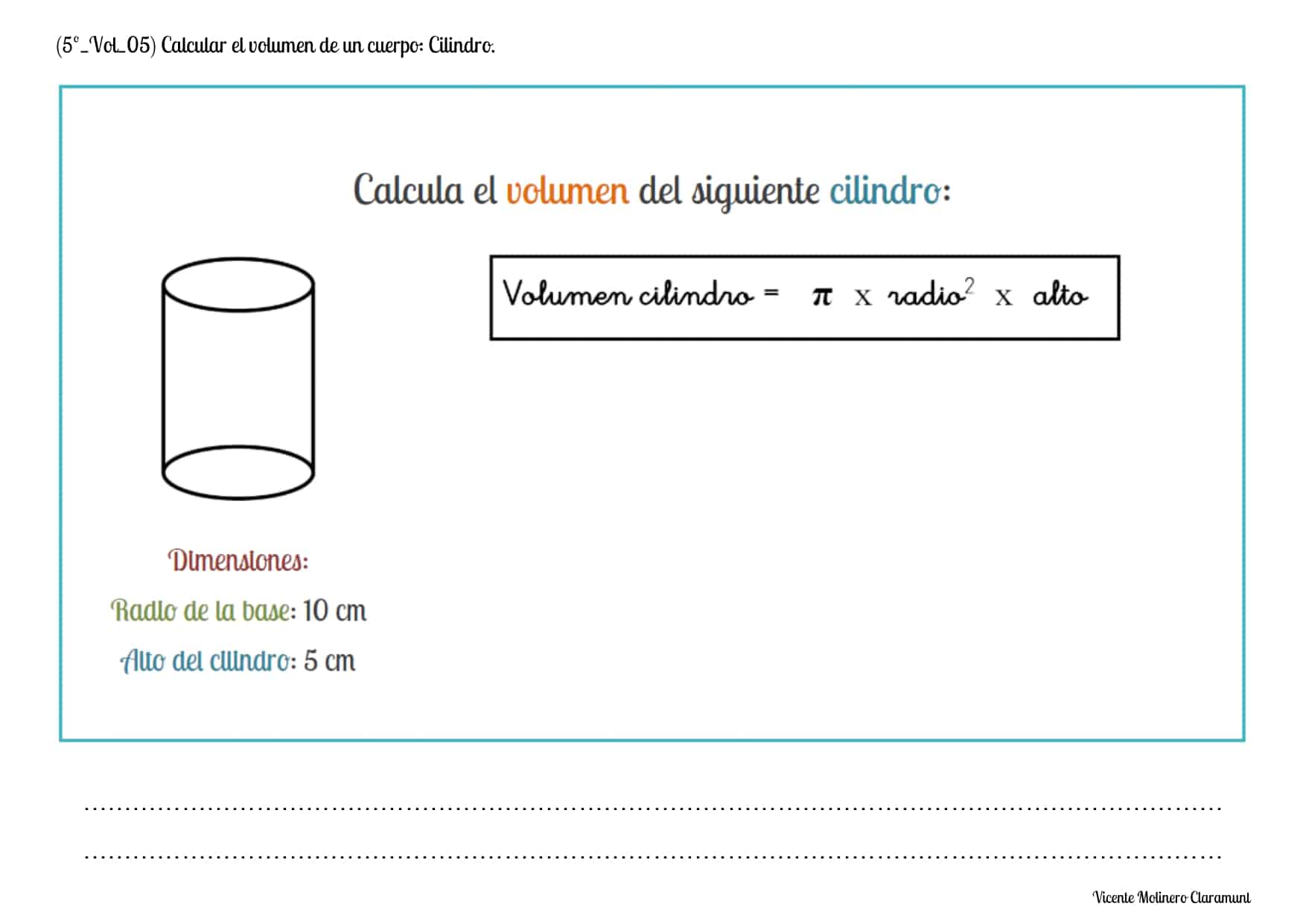 💙 VOLUMEN Y UNIDAD CÚBICA 💙 Quinto Educación Primaria