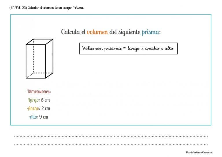 💙 VOLUMEN Y UNIDAD CÚBICA 💙 Sexto Educación Primaria