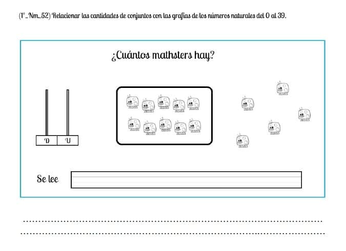 💙 NÚMEROS DEL 30 AL 40 💙 Primero de Educación Primaria (6 años)