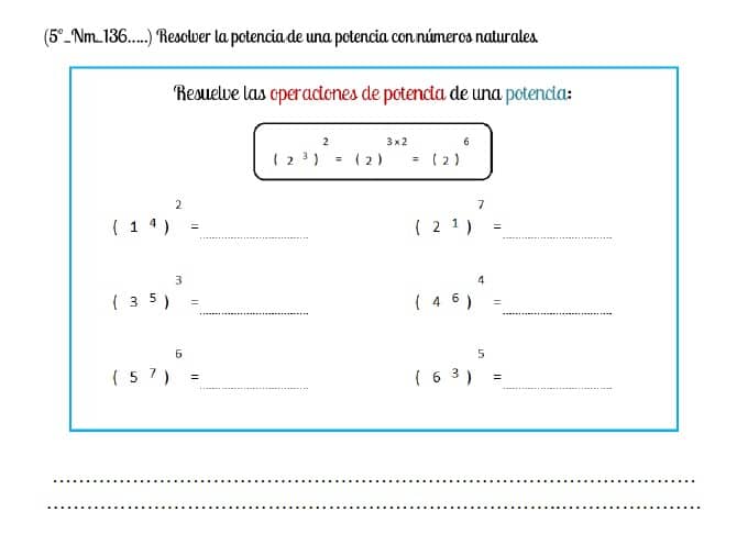 🔢 Sumar Potencias con Distinta Base y Exponente 🔢 PDF