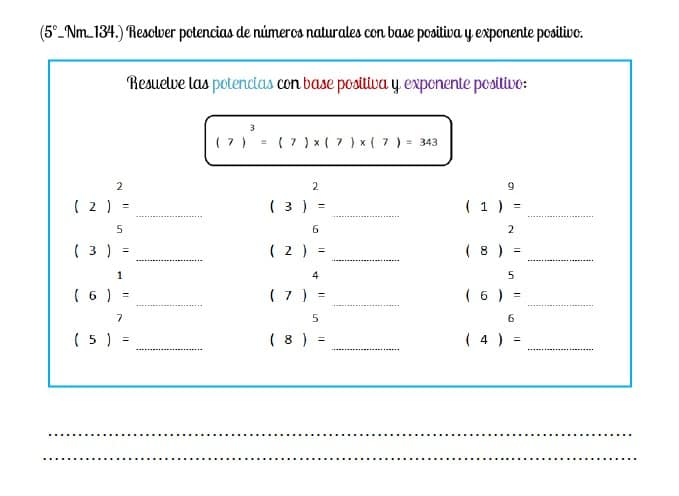 🔢 Sumar Potencias con Distinta Base y Exponente 🔢 PDF