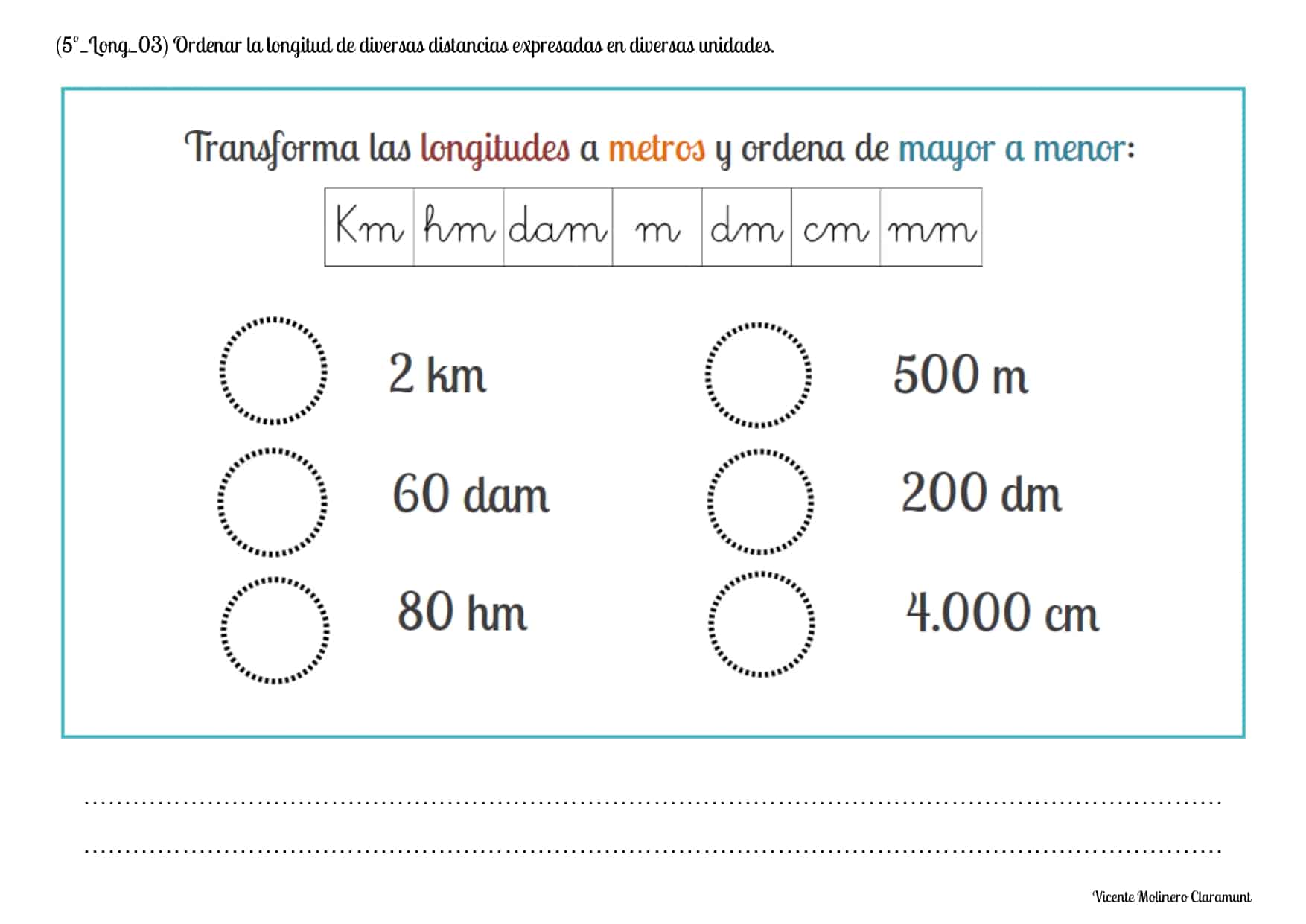 📚 Unidades de Longitud 📚 6º Educación Primaria