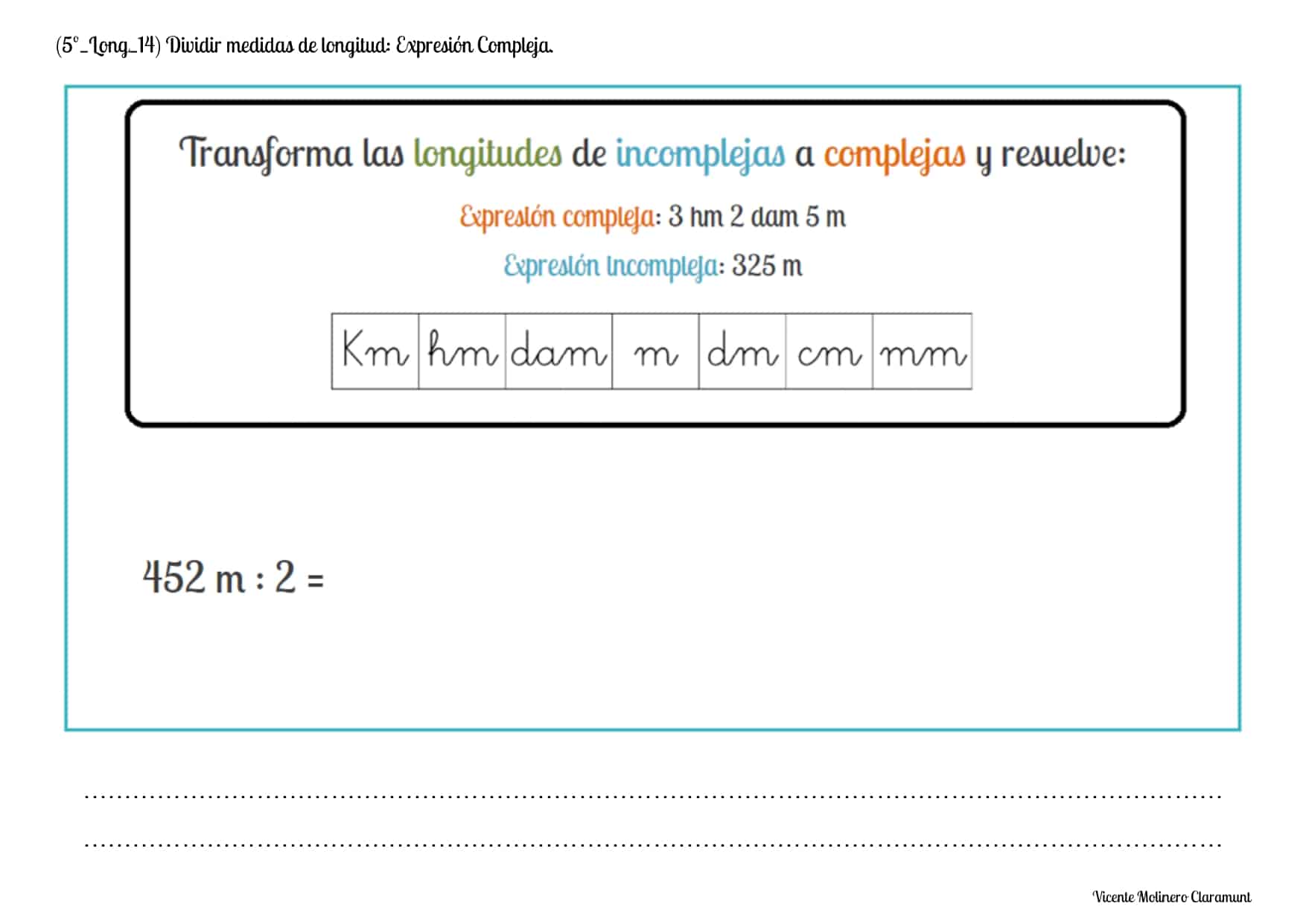 📚 Unidades de Longitud 📚 5º Educación Primaria
