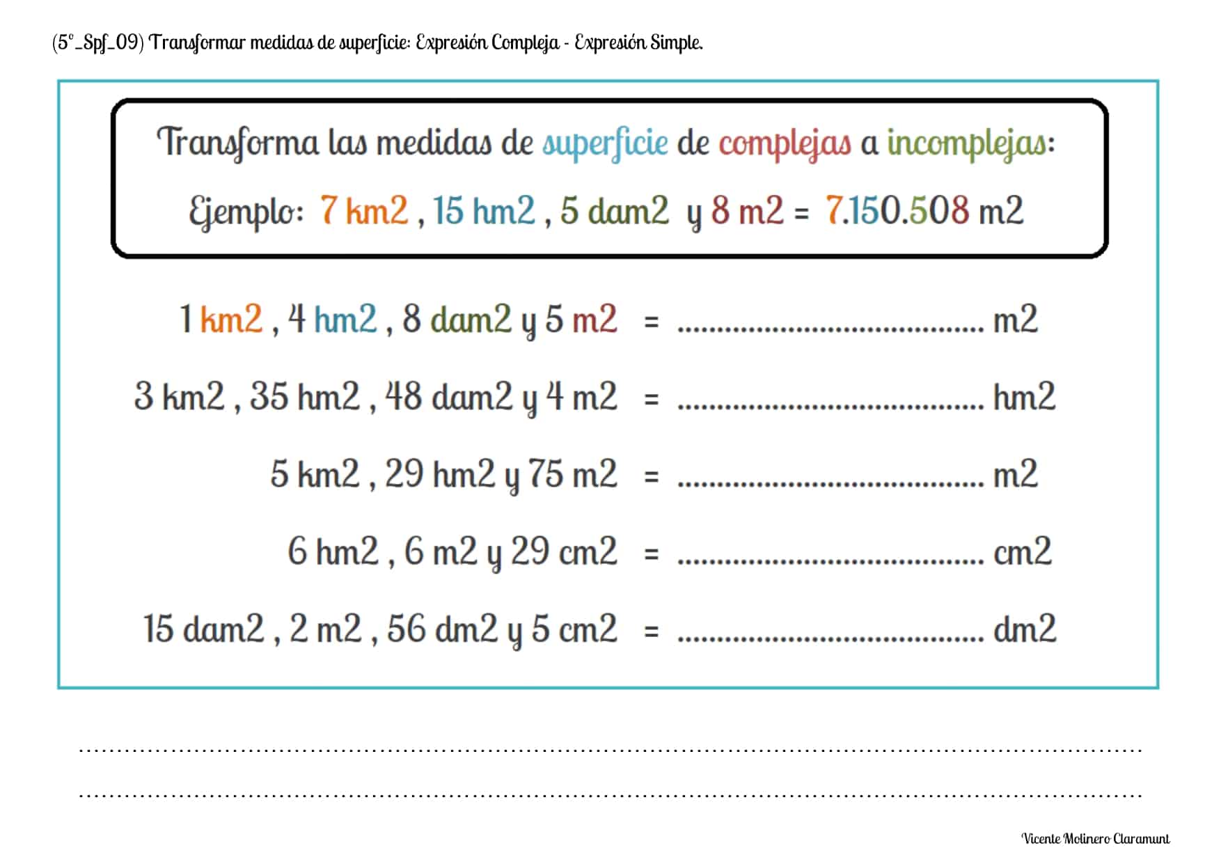 📚 Unidades de Superficie 📚 6º Educación Primaria