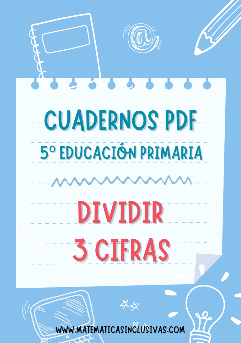📝 Dividir 3 Cifras 📝 5º Educación Primaria Cuadernos PDF