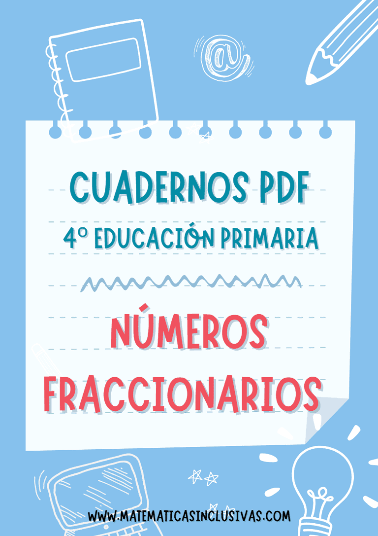 📝 Fracciones 📝 4º Educación Primaria Cuadernos PDF