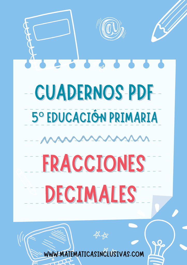 📝 Fracciones Decimales 📝 5º Educación Primaria Cuadernos