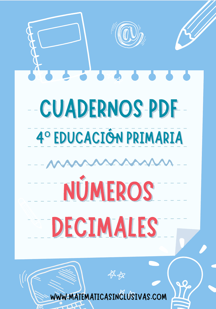 📝 Números Decimales 📝 4º Educación Primaria Cuadernos PDF