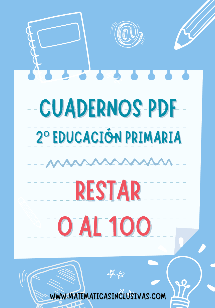 📝 Restar del 0 al 100 📝 2º Educación Primaria Cuadernos