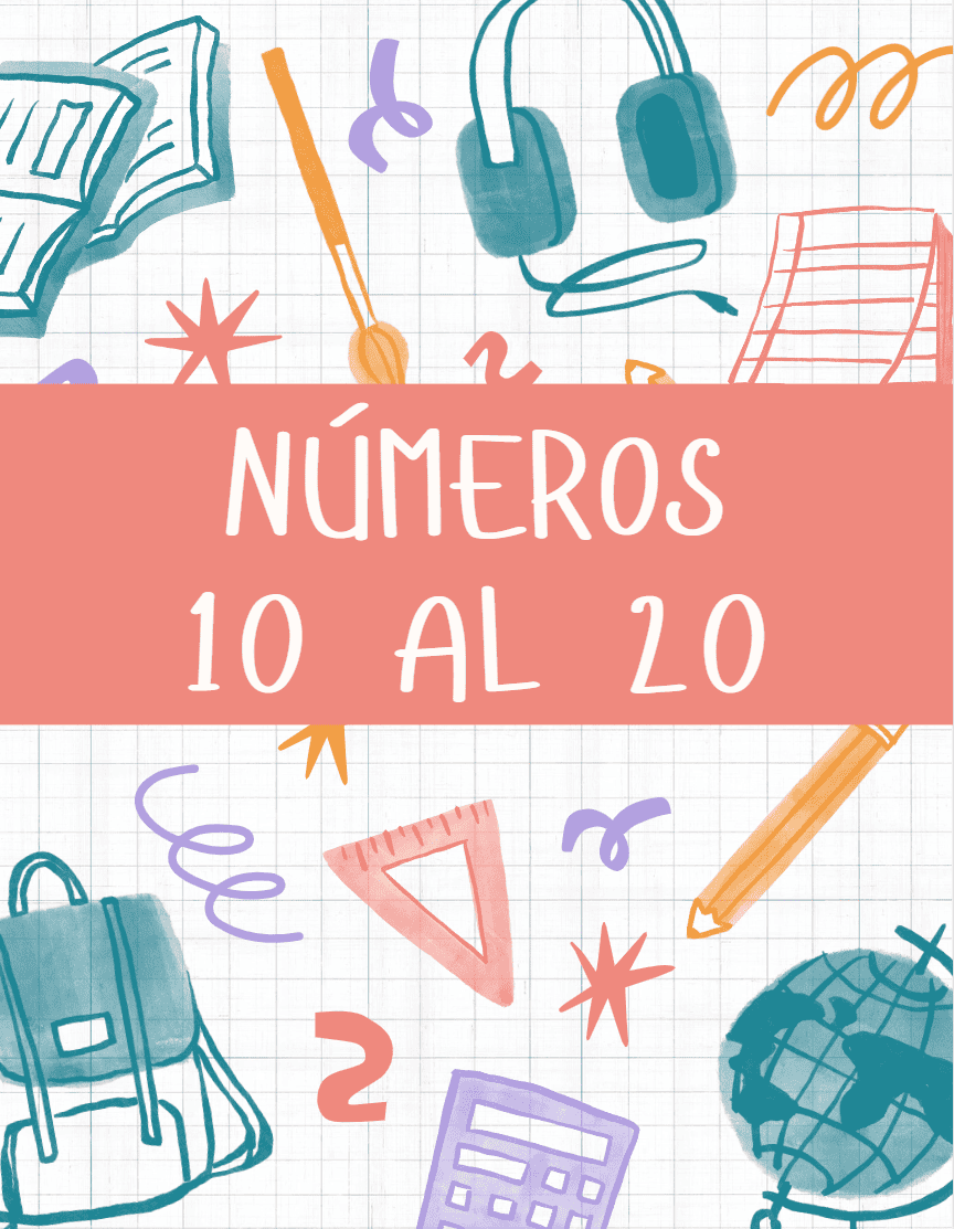 📝 Números del 10 al 20 📝 Cuadernos Matemáticas Gratis PDF