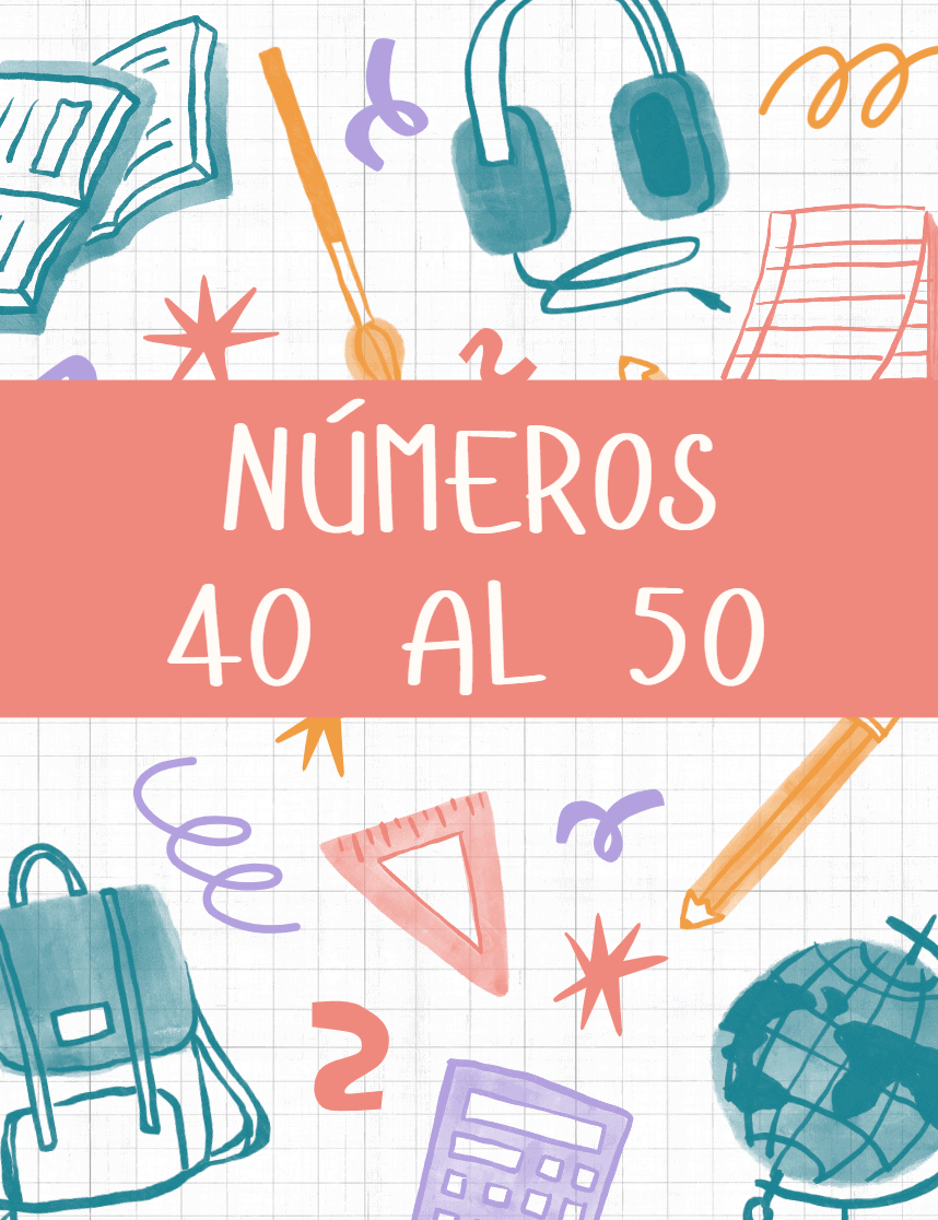 📝 Números del 40 al 50 📝 Cuadernos Matemáticas Gratis PDF