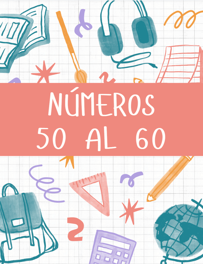 📝 Números del 50 al 60 📝 Cuadernos Matemáticas Gratis PDF