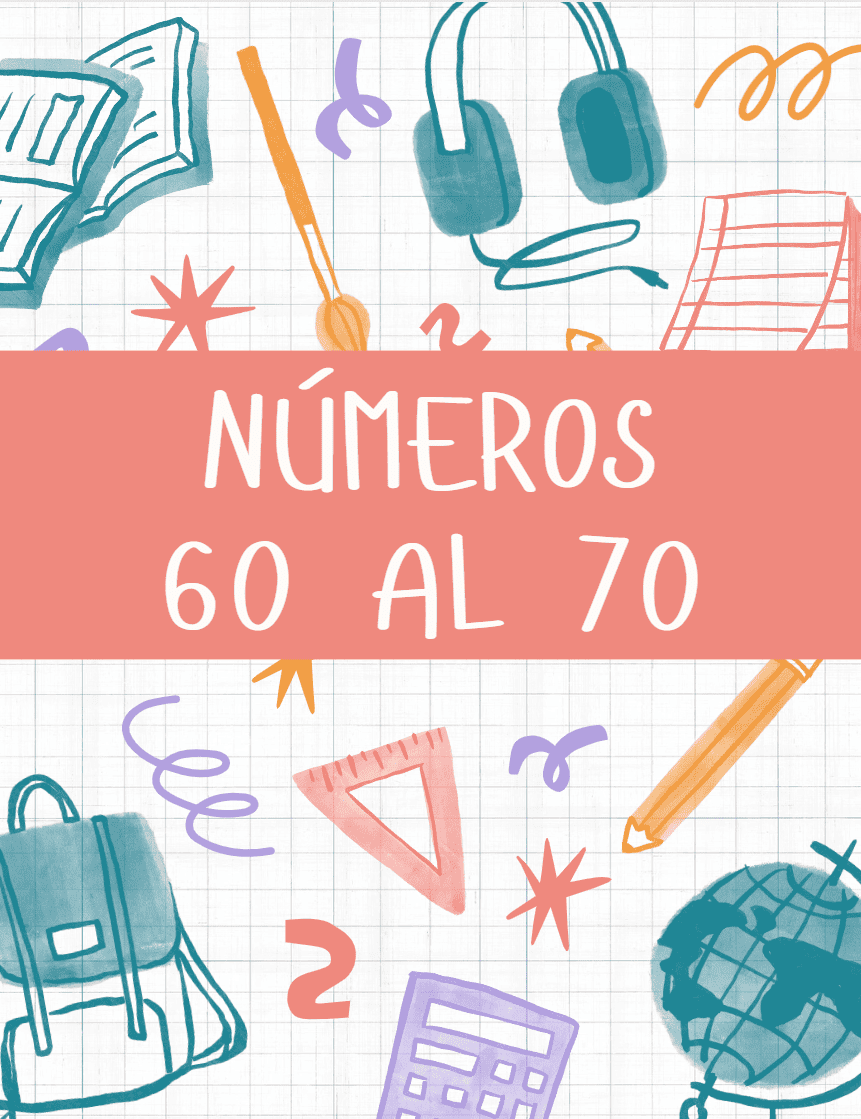 📝 Números del 60 al 70 📝 Cuadernos Matemáticas Gratis PDF