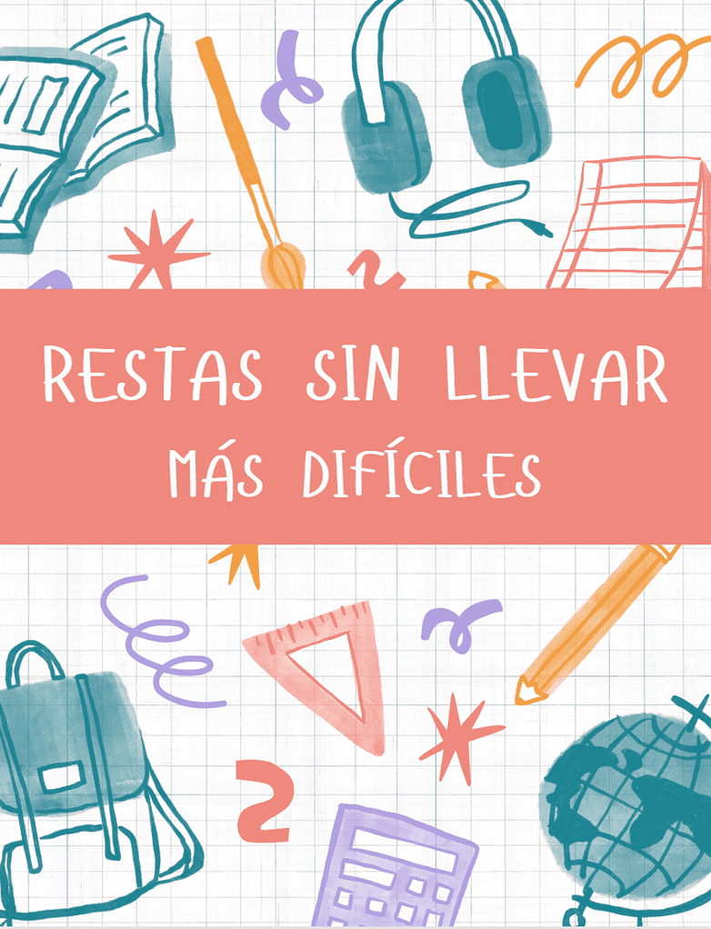 📝 Aprender a Restar 📝 Cuadernos Matemáticas Gratis PDF